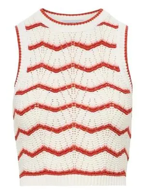 VERONICA BEARD Veronica Beard Jerrel Cropped Knit Tank Top