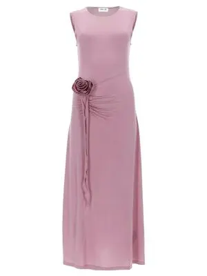 Baum Und Pferdgarten Sleeveless Ruched Flower Maxi Dress - Pink