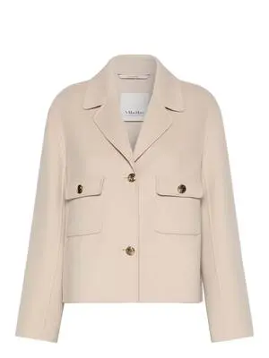 MAX MARA Max Mara Virgin Wool Short Jacket With Gold-Tone Buttons