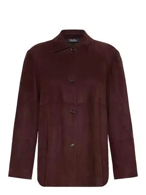Max Mara Suede Shirt Jacket - Burgundy