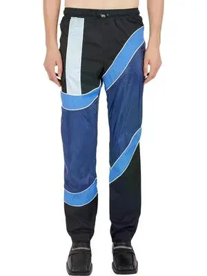 Ahluwalia Contrast Panel Drawstring Trousers - Black