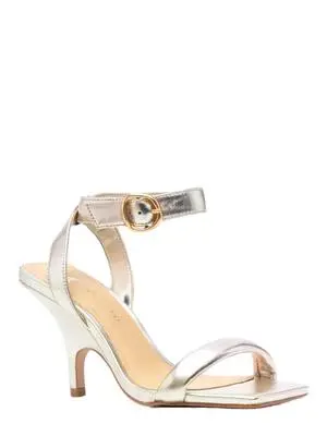ANDREA CARRANO Buckle-fastening Metallic Sandals - Silver