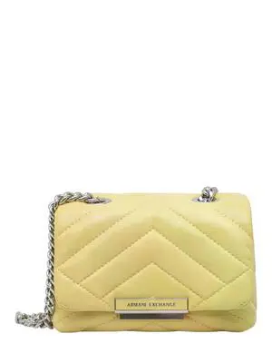 Armani Exchange Quilted Cross Body Mini Bag - Yellow