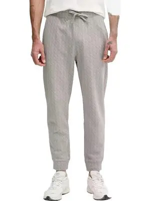 Armani Exchange Monogram-pattern Track Pants - Grey