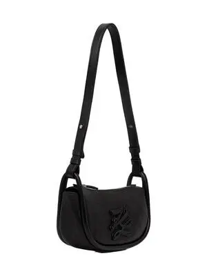 Karl Lagerfeld Logo-patch Crossbody Bag - Black