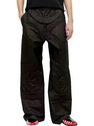 WALTER VAN BEIRENDONCK Panelled Space Trousers - Black