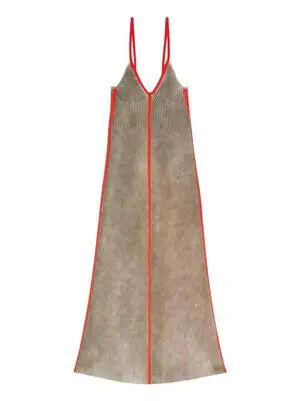 DIESEL® Rib-knitted Cami Midi Dress - Grey