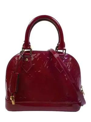 LOUIS VUITTON Alma Monogram Vernis Tote Bag - Red