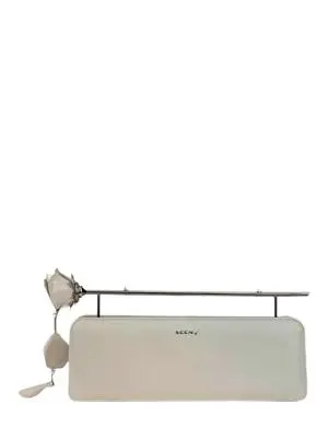 SEEN USERS Rose 11 Floral-Detail Clutch Bag Neutrals