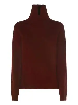 JIL SANDER Ribbed High-neck Sweater - Red