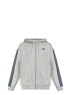 Adidas 3-stripes Zip-up Hoodie - Grey