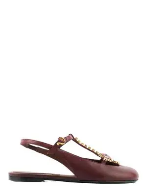 Etro Crystal-embellished Sling-back Pumps - Brown