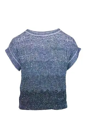 D.EXTERIOR D.Exterior Sequin-Embellished Ombre Effect Top