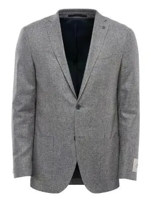 Corneliani Single-breasted Silk Blazer - Grey