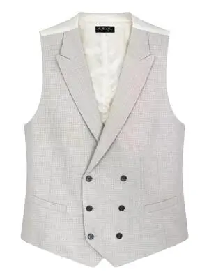 LUIGI BIANCHI MANTOVA Double-breasted Waistcoat - Grey