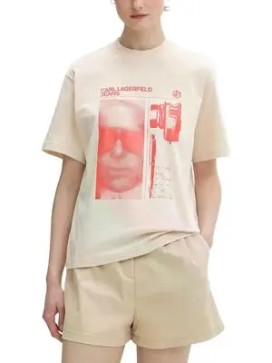 Karl Lagerfeld Graphic Print T-shirt - Neutrals
