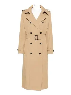 Gucci Cotton Long Trench Coat - Beige