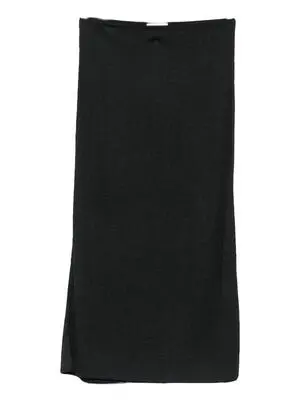 THE ROW Oboe Textured Silk Skirt - Black