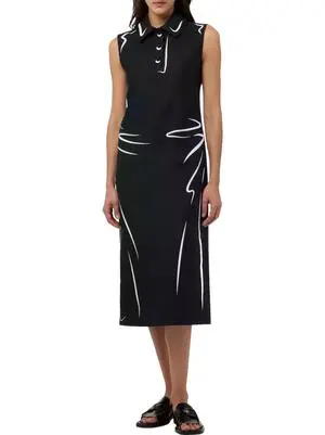 Moschino Sleeveless Midi Dress - Black