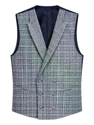 ETIEM TEXTIL S.L. Double-breasted Waistcoat - Blue