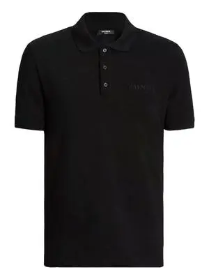 Balmain Embroidered Vintage Polo - Black