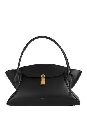 Balmain Smooth Leather Pulse Day Bag - Black