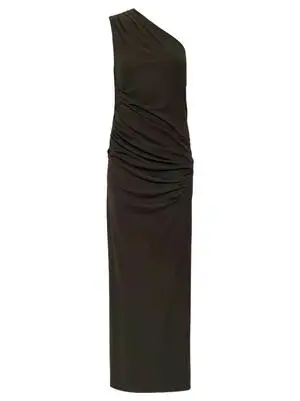 ROTATE BY BIRGER CHRISTENSEN One-shoulder Ruched Maxi Dress - Brown