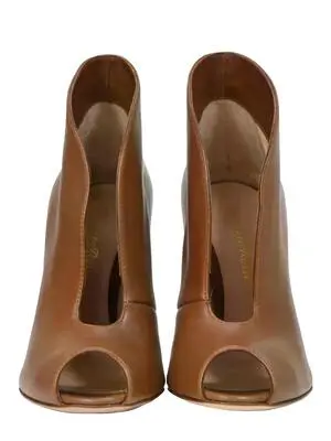 GIANVITO ROSSI Vamp Peep-toe Ankle Boots - Brown