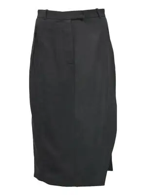 Altuzarra Wool Side Slit Skirt - Black