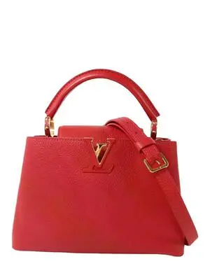 LOUIS VUITTON Capucines Mm Tote Bag - Red