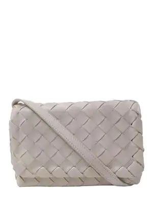 Bottega Veneta Bottega Veneta Intrecciato Leather Shoulder Bag Neutrals
