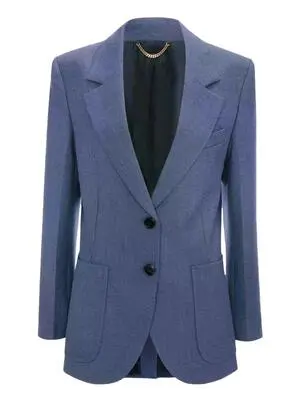 Victoria Beckham Katherine Single-breasted Wool Blazer - Blue
