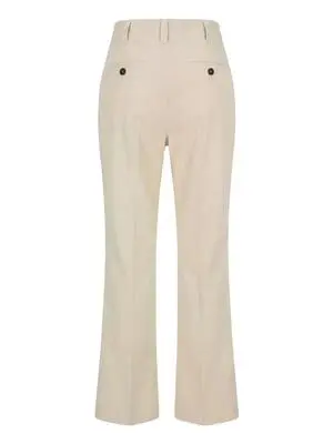 Brunello Cucinelli Beige Cotton Trousers - Neutrals