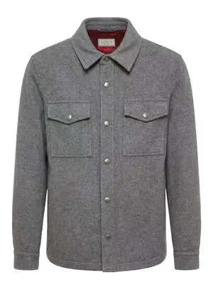 Brunello Cucinelli Cashmere Shirt Jacket - Grey