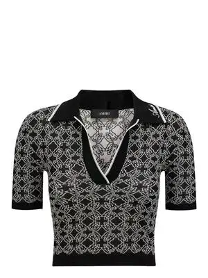 Amiri Ma Quad Polo Sweater - Black