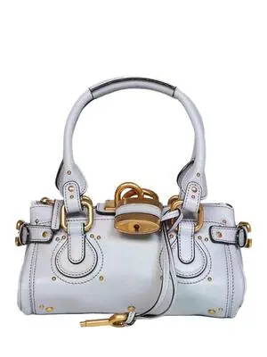 Chloé Stud-embellished Padlock Shoulder Bag - Blue