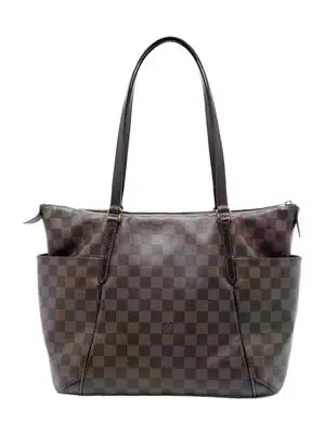 LOUIS VUITTON Damier Ebene Totally Mm Tote Bag - Brown
