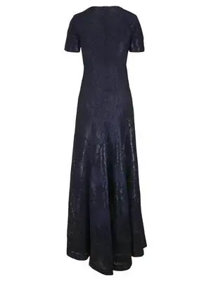 Akris Lace-textured A-line Gown - Blue