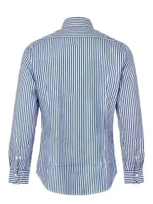 GUGLIELMINOTTI Striped Long-sleeved Shirt - Blue