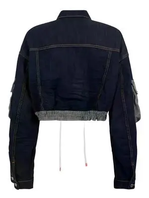 Dsquared2 Multi-pocket Cropped Denim Jacket - Blue