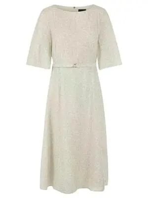 MARCCAIN Animal-pattern Belted Midi Dress - Neutrals