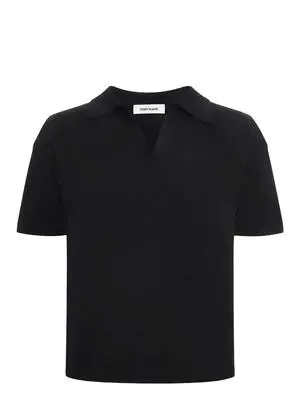 TONYWACK Open-collar Polo Shirt - Black