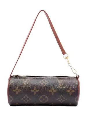 LOUIS VUITTON Monogram Papillon Pochette Handbag - Brown