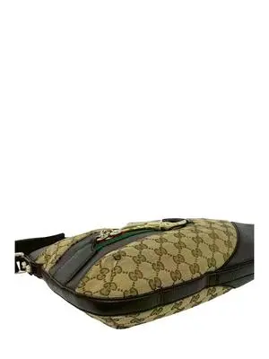 Gucci Gg Canvas Hasler Web Shoulder Bag - Neutrals