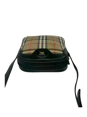 Burberry Haymarket Check Canvas Crossbody Bag - Neutrals