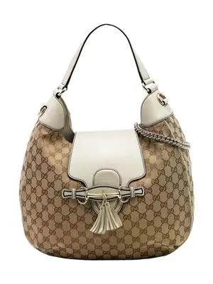 Gucci Medium Gg Canvas Emily Flap Satchel - Neutrals