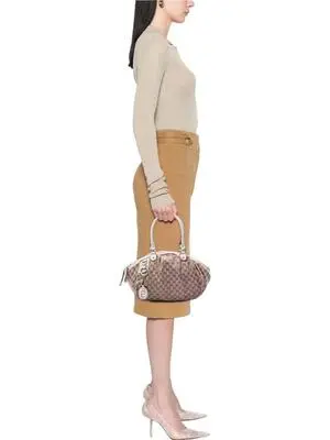 Gucci Gg Canvas Sukey Satchel - Neutrals
