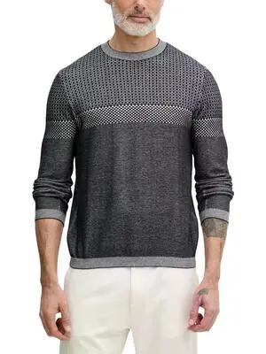 Armani Exchange Geometric Pattern Sweater - Grey