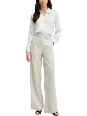 FRACOMINA Pressed Crease Wide-leg Trousers - Neutrals