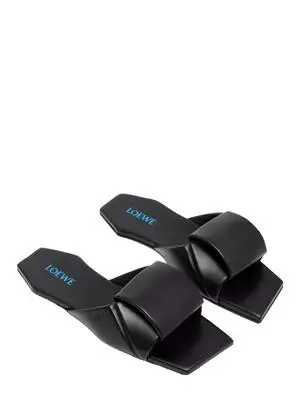 Loewe LOEWE Origami Square-Toe Sandals Black
